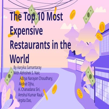 The Top 10 Most Expensive Restaurants in the World | PPTX