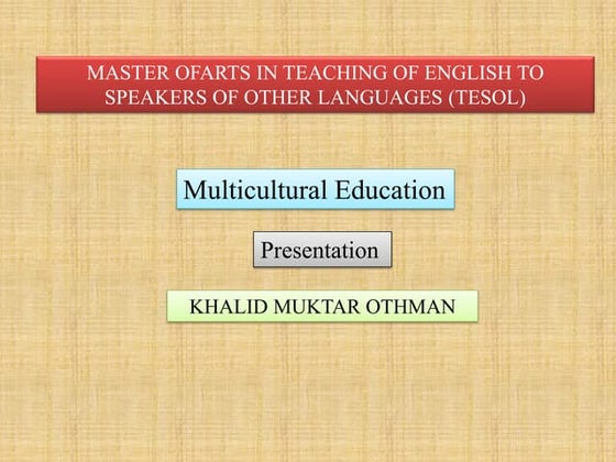 Multicultural Education PPT | PPT