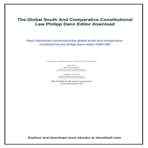 The Global South And Comparative Constitutional Law Philipp Dann Editor ...