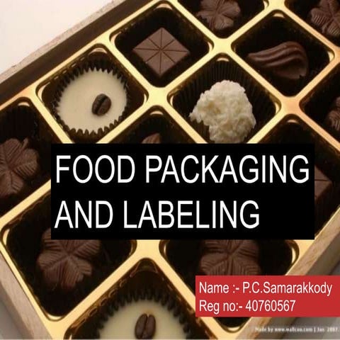 Nutritional labeling of food products | PPT