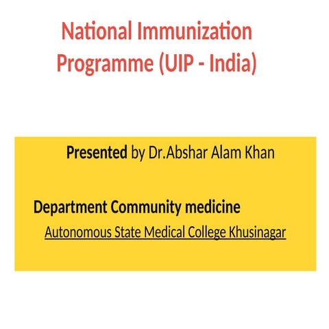 Universal immunization programme | PPTX