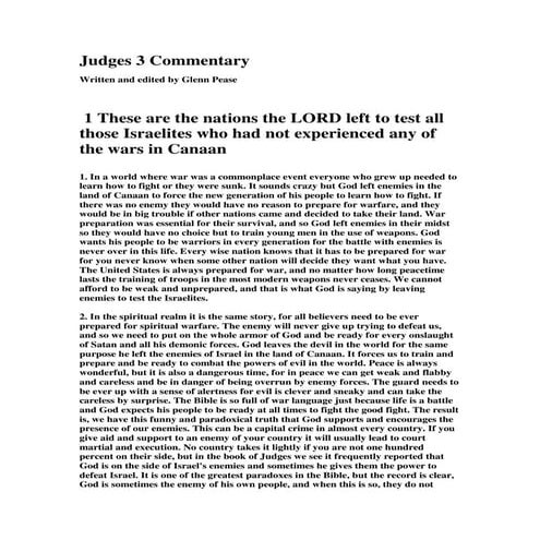 12397843 judges-3-commentary | PDF | Christianity | Religion & Spirituality