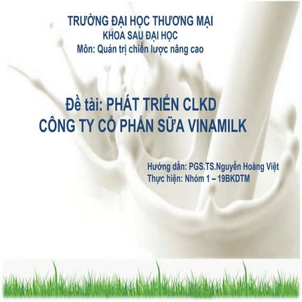 Phân tích môi trường vi mô công ty cổ phần vinamilk | PPT