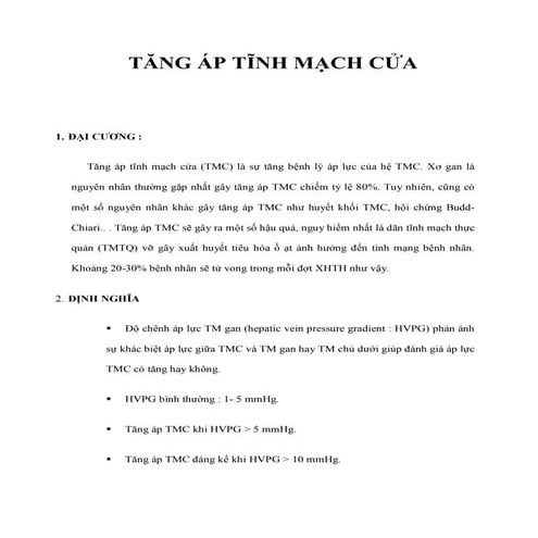 TĂNG ÁP TĨNH MẠCH CỬA | PDF