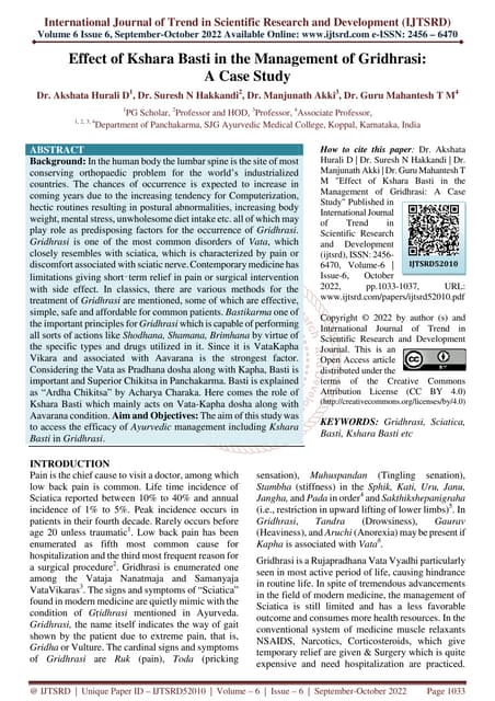 Clinical Study on the Efficacy of Eranda Beeja Anjana in the Management ...