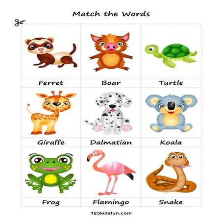Match words and animals flashcards 3.pdf
