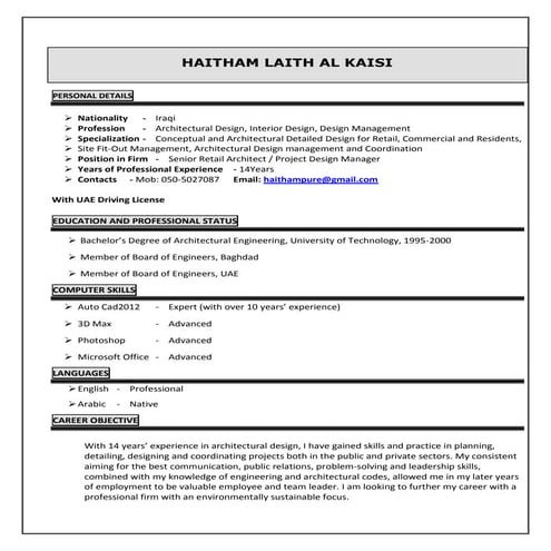 Haitham CV 01 | PDF