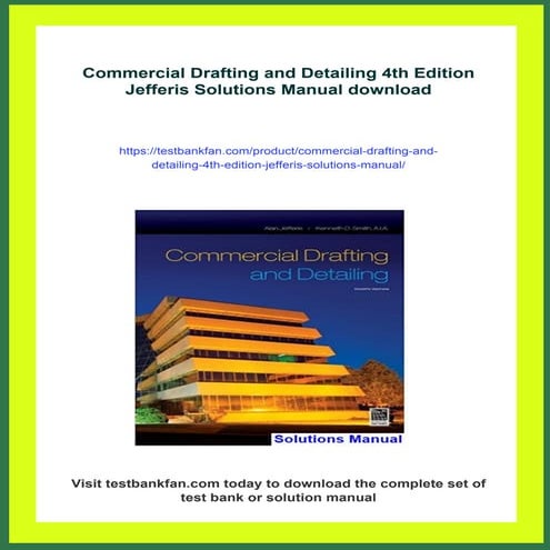 Commercial Drafting and Detailing 4th Edition Jefferis Solutions Manual ...
