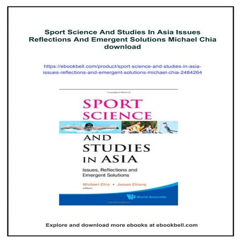 Sport Science And Studies In Asia Issues Reflections And Emergent ...