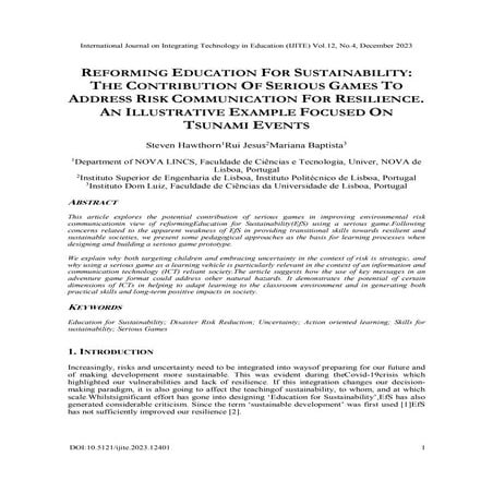 Integrating Disaster Risk Reduction into the Curriculum: A Technical ...