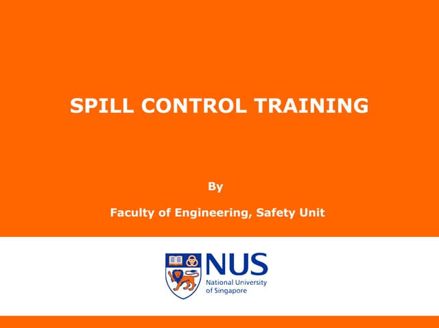 Spill Kit Training for manufacturing industry | PPTX