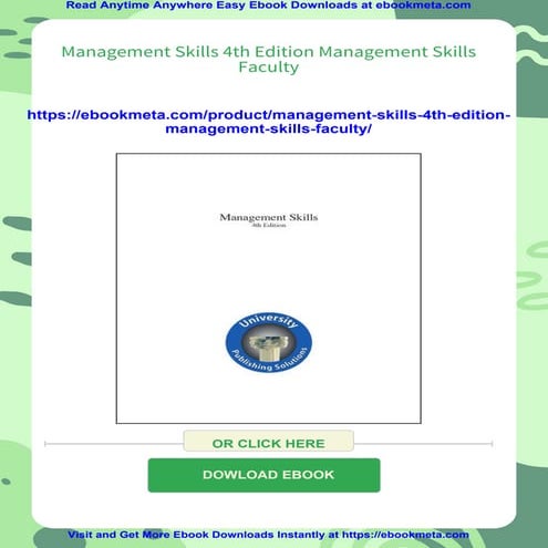 Management Skills 4th Edition Management Skills Faculty Pdf