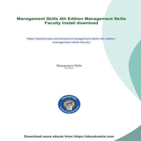 Management Skills 4th Edition Management Skills Faculty | PDF