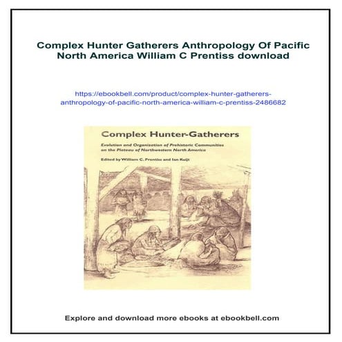 Complex Hunter Gatherers Anthropology Of Pacific North America William ...