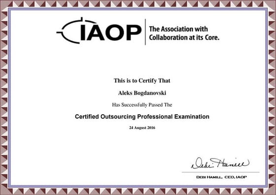 Aleks Bogdanovski Certificate | PDF