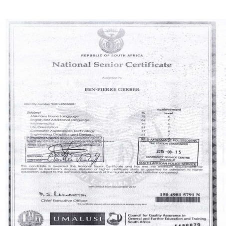 Matric Results | DOCX