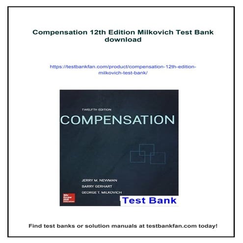 12447.pdCompensation 12th Edition Milkovich Test Bank | PDF