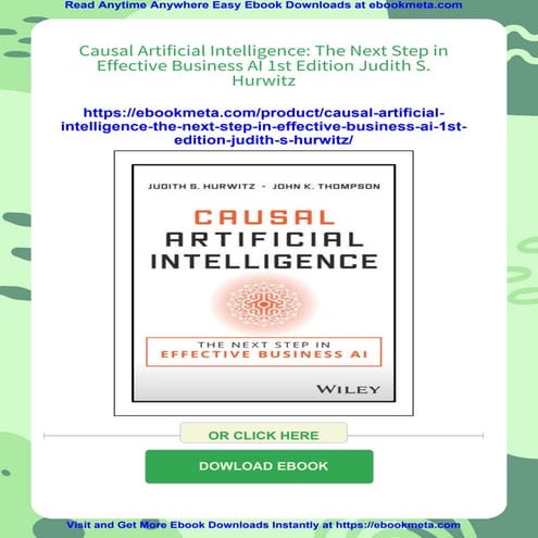 Causal Artificial Intelligence: The Next Step in Effective Business AI 1st Edition Judith S ...
