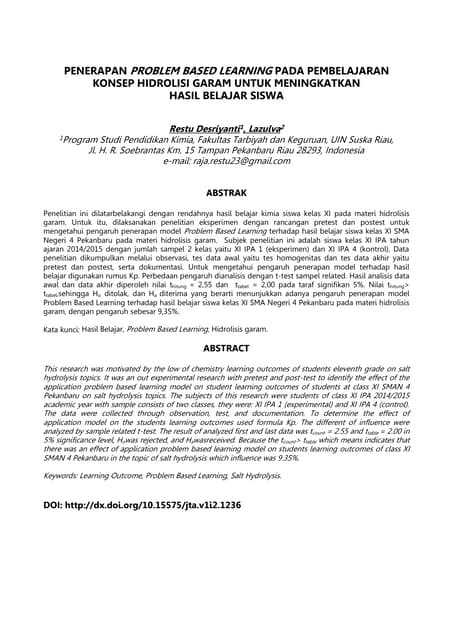 Abstrak proposal | PDF