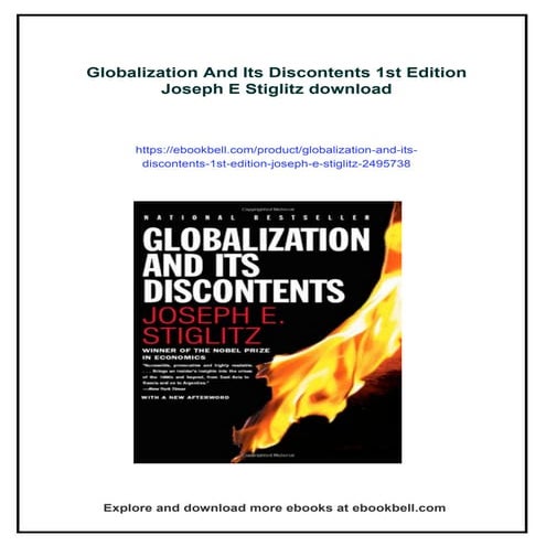 Globalization And Its Discontents 1st Edition Joseph E Stiglitz | PDF
