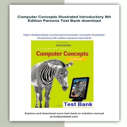 Computer Concepts Illustrated Introductory 9th Edition Parsons Test ...