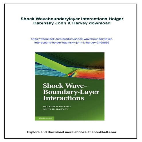 Shock Waveboundarylayer Interactions Holger Babinsky John K Harvey | PDF