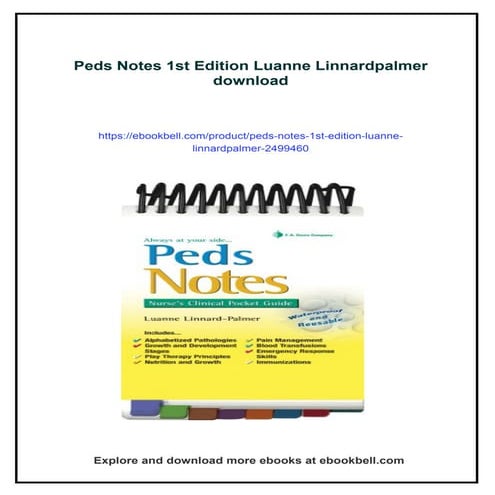 Peds Notes 1st Edition Luanne Linnardpalmer | PDF