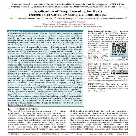 Application of Deep Learning for Early Detection of Covid 19 using CT scan Images | PDF ...