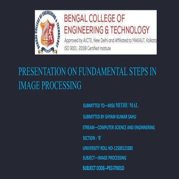 image processing powerpoint presentation for 6th sem | PPTX