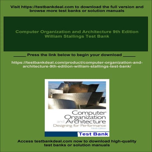 Computer Organization and Architecture 9th Edition William Stallings ...
