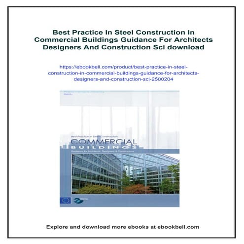 Best Practice In Steel Construction In Commercial Buildings Guidance ...