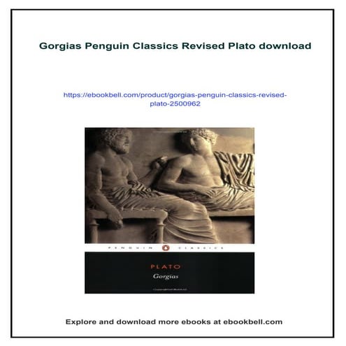 Download full ebook of Gorgias Penguin Classics Revised Plato instant download pdf | PDF