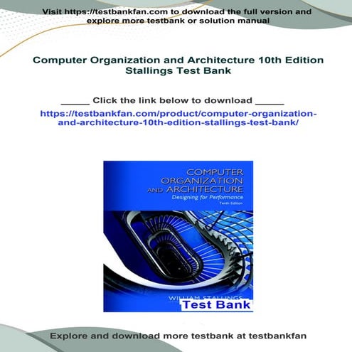 Instant Download Computer Organization and Architecture 10th Edition ...