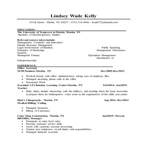 Lindsey Wade Kelly RESUME | DOCX