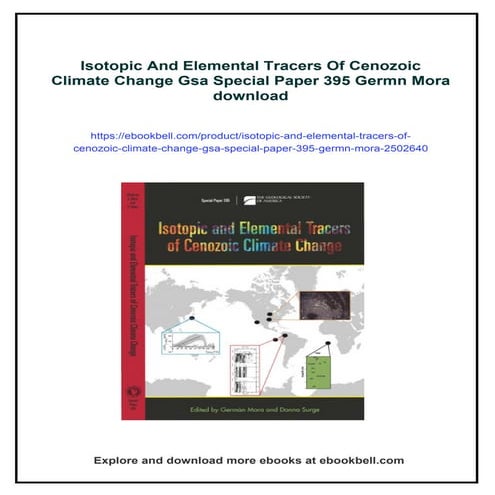 Isotopic And Elemental Tracers Of Cenozoic Climate Change Gsa Special ...