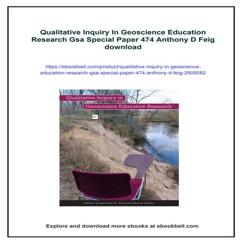 Qualitative Inquiry In Geoscience Education Research Gsa Special Paper ...