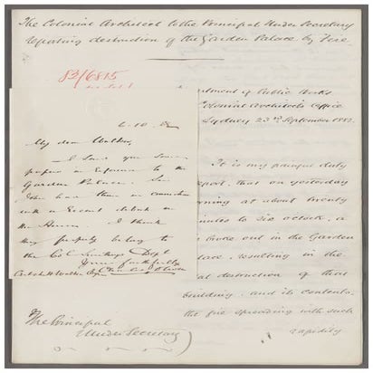 GARDEN PALACE FIRE DOCUMENTS - Report on the outbreak of the fire, 23rd ...