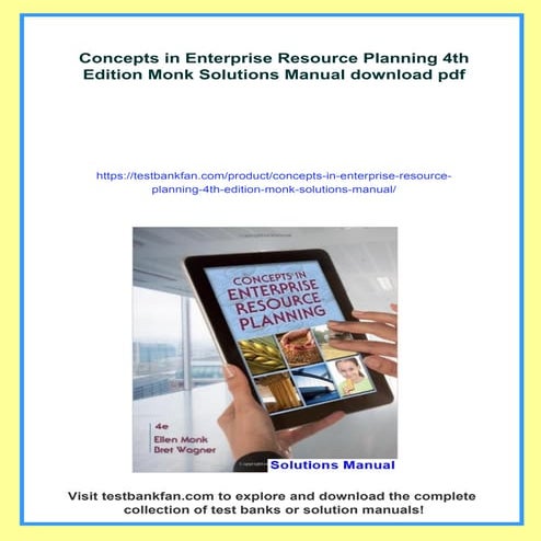 Concepts in Enterprise Resource Planning 4th Edition Monk Solutions ...