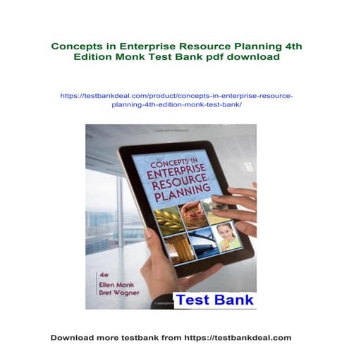 Concepts in Enterprise Resource Planning 4th Edition Monk Test Bank | PDF