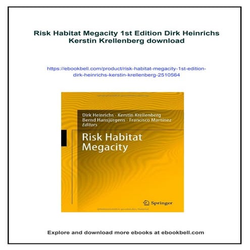 Risk Habitat Megacity 1st Edition Dirk Heinrichs Kerstin Krellenberg | PDF
