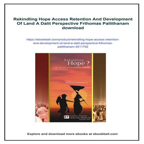 Rekindling Hope Access Retention And Development Of Land A Dalit ...