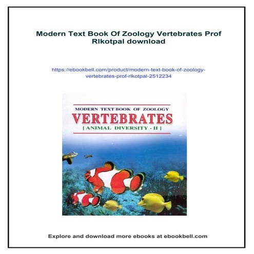 Modern Text Book Of Zoology Vertebrates Prof Rlkotpal | PDF