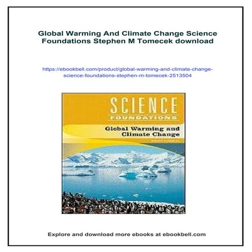 Global Warming And Climate Change Science Foundations Stephen M Tomecek ...