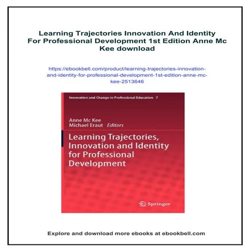 Learning Trajectories Innovation And Identity For Professional ...