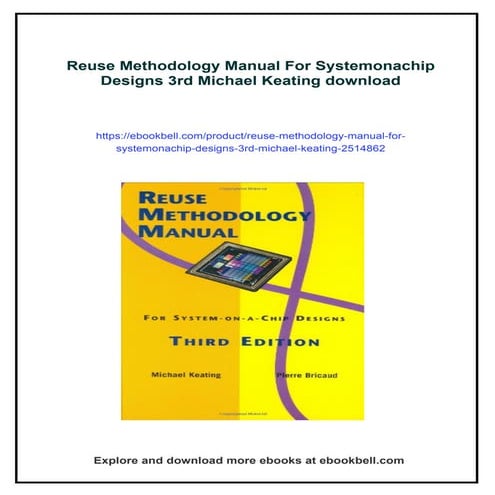 Reuse Methodology Manual For Systemonachip Designs 3rd Michael Keating | PDF