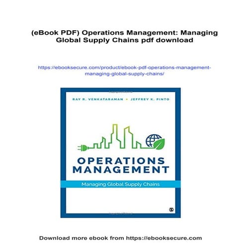 (eBook PDF) Operations Management: Managing Global Supply Chains | PDF