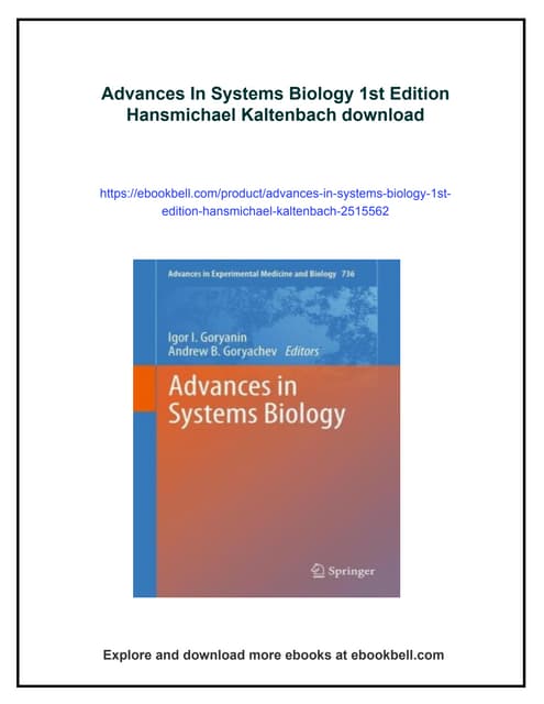 System's Biology | PPTX