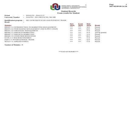 MBA 11 YEAR RESULT | PDF