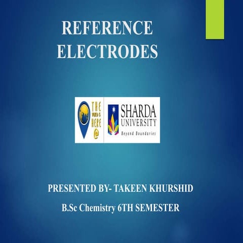 Engineering Chemistry Module 1 : Reference Electrodes | PDF