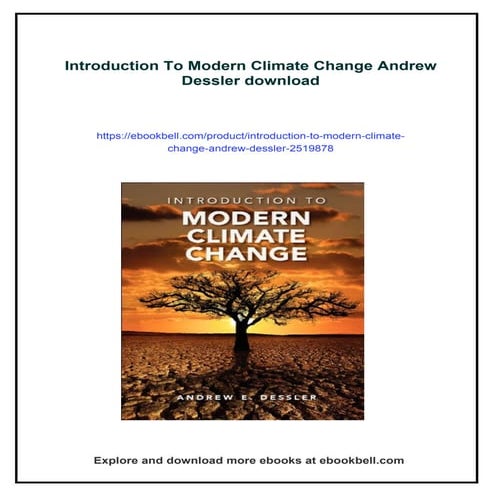 Introduction To Modern Climate Change Andrew Dessler | PDF